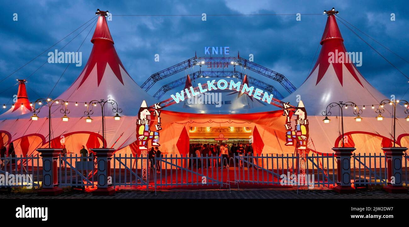 Circus tent entrance Circus Knie, Switzerland Stock Photo - Alamy