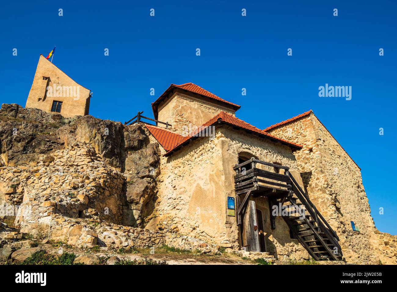 Famous Rupea fortress in Transylvania, Romania. Rupea Citadel (Cetatea ...