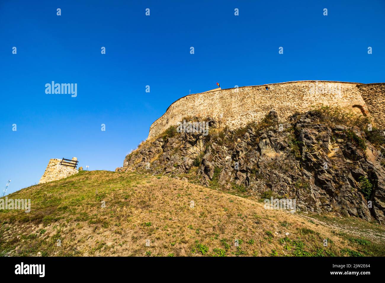 Famous Rupea fortress in Transylvania, Romania. Rupea Citadel (Cetatea ...