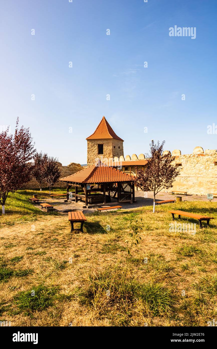 Famous Rupea fortress in Transylvania, Romania. Rupea Citadel (Cetatea ...