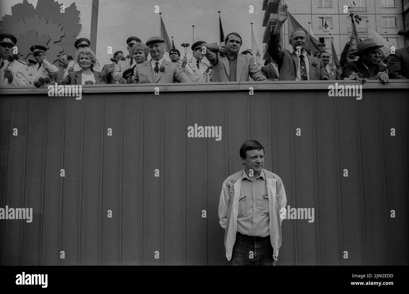 GDR, Berlin, 01. 05. 1987, 1. May rally 1987 on Karl-Marx-Allee ...