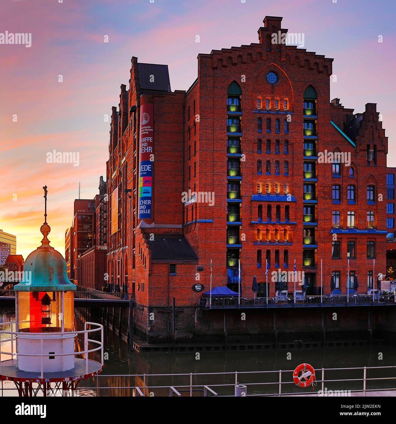 International Maritime Museum Hamburg at sunrise, Hamburg, Germany ...