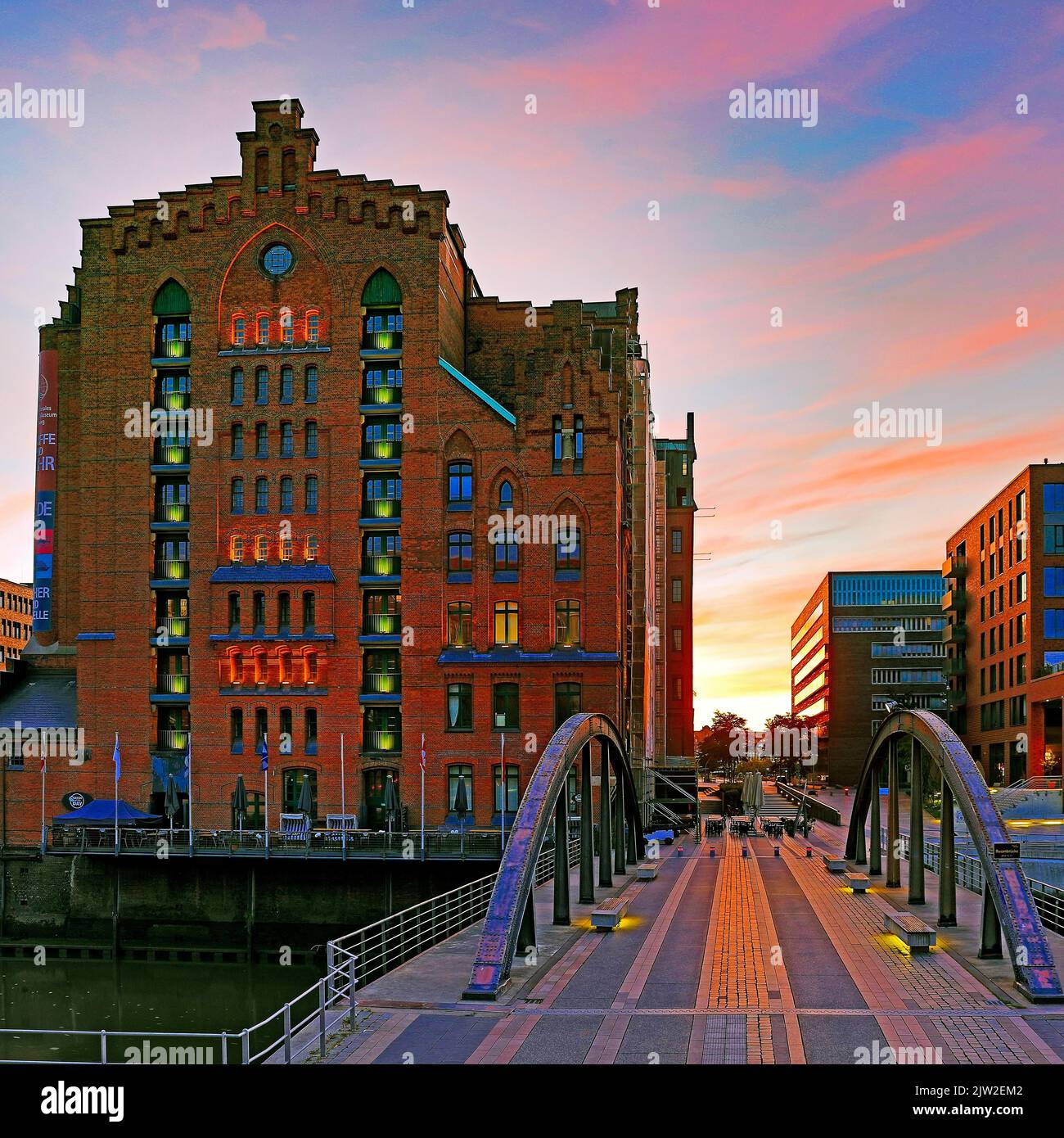 International Maritime Museum Hamburg at sunrise, Hamburg, Germany ...