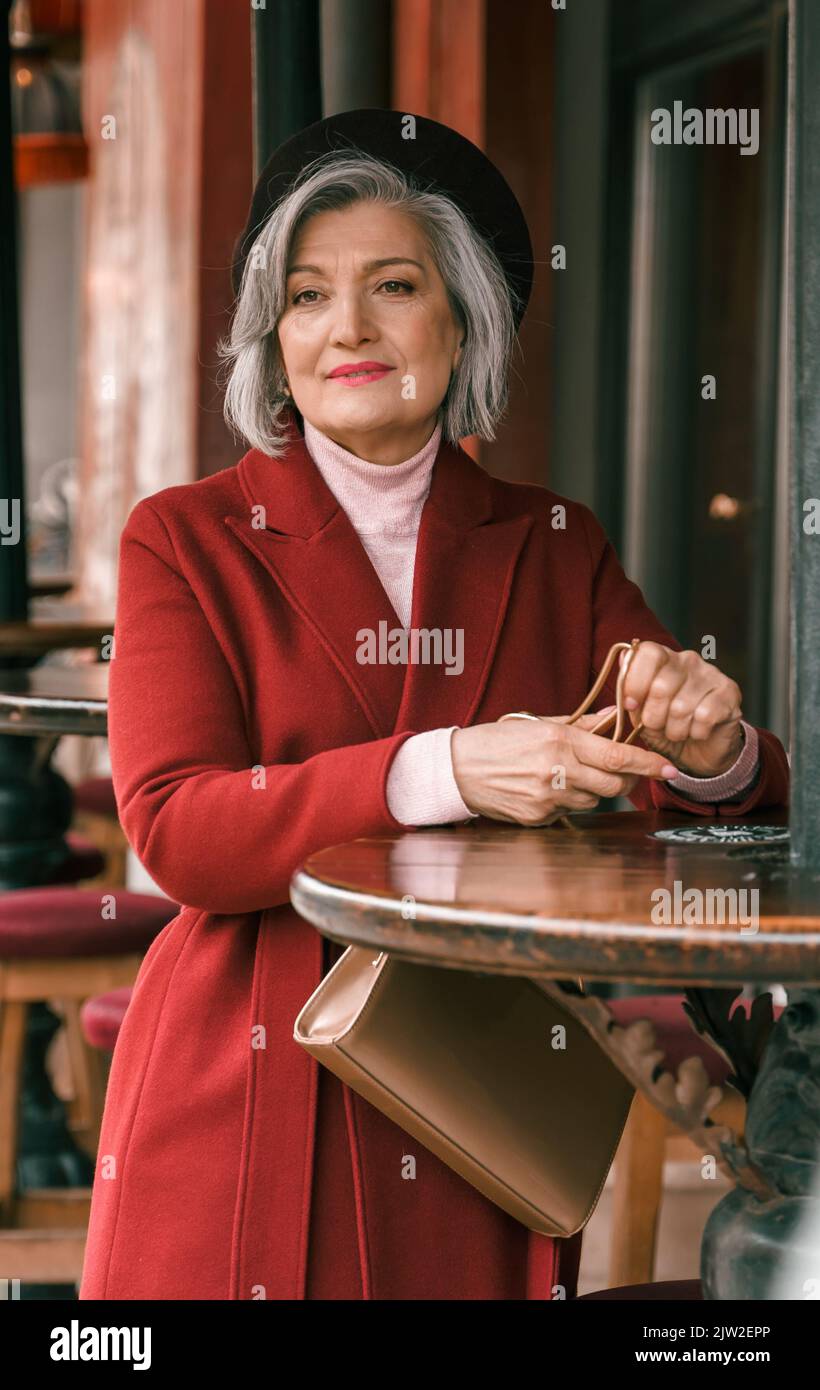 Woman elder walk hi-res stock photography and images - Alamy