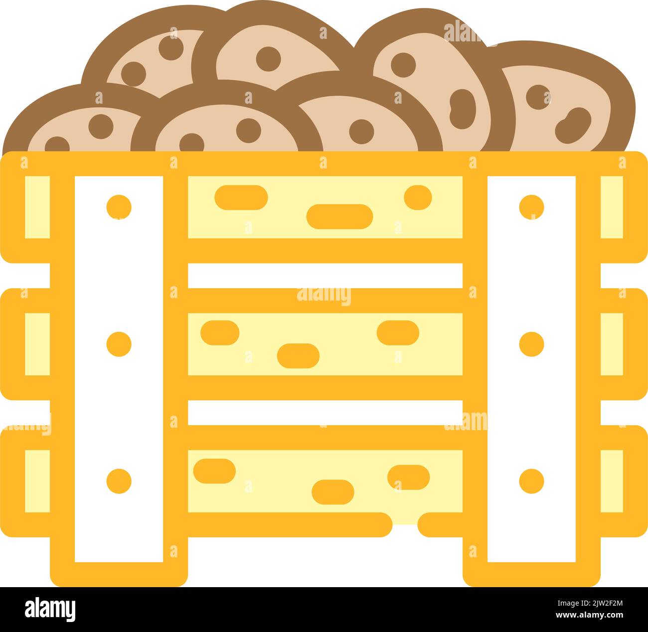 potato crate color icon vector illustration Stock Vector Image & Art ...