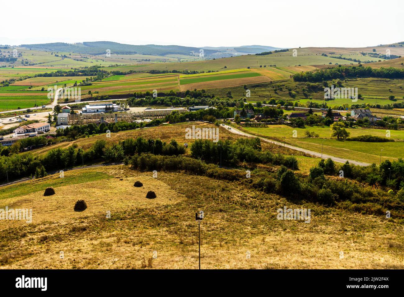 View from Rupea fortress in Transylvania, Romania. Rupea Citadel ...
