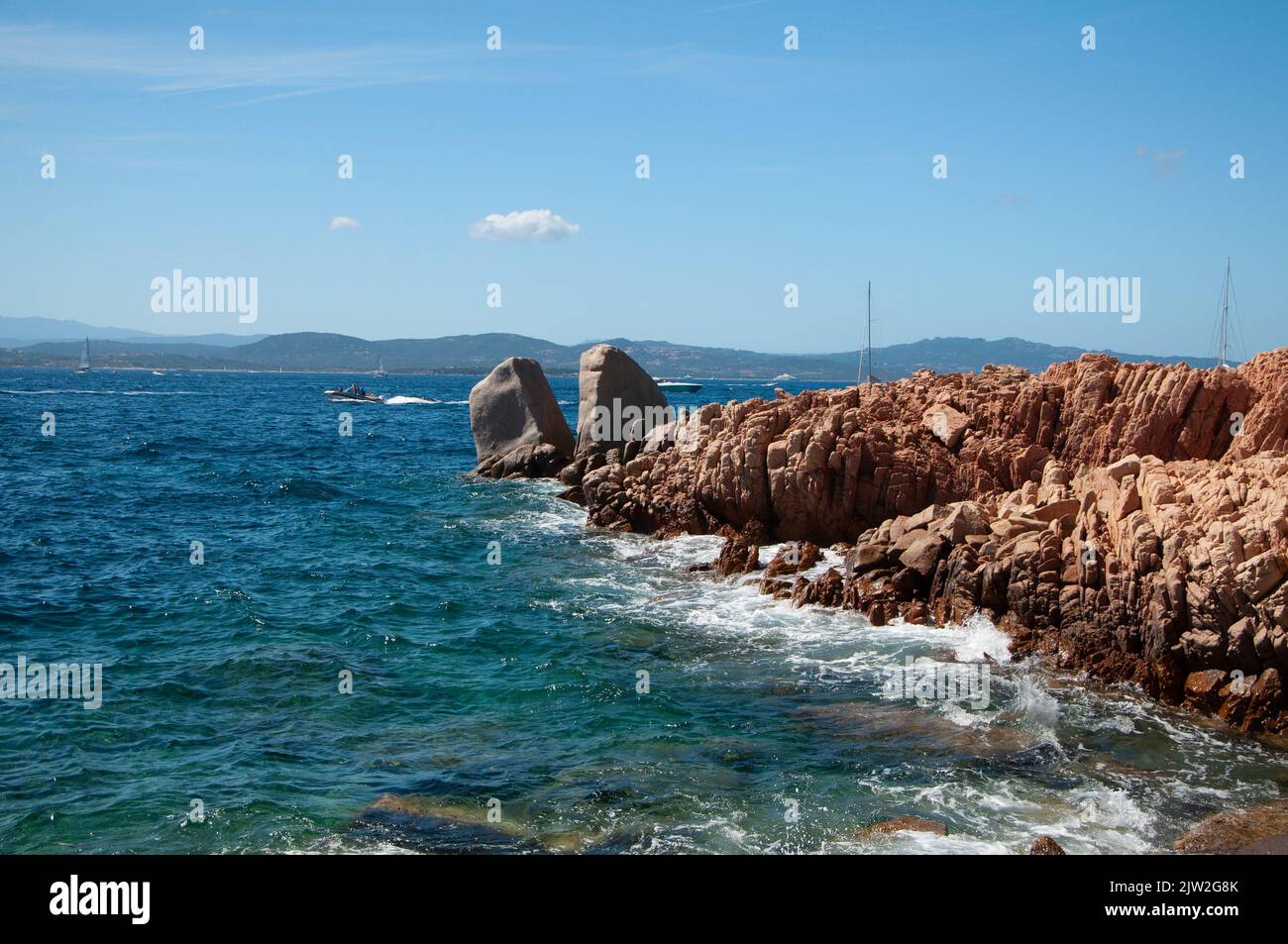 La Maddalena Sardinia of spargi di corsara di cala del landscape at ...