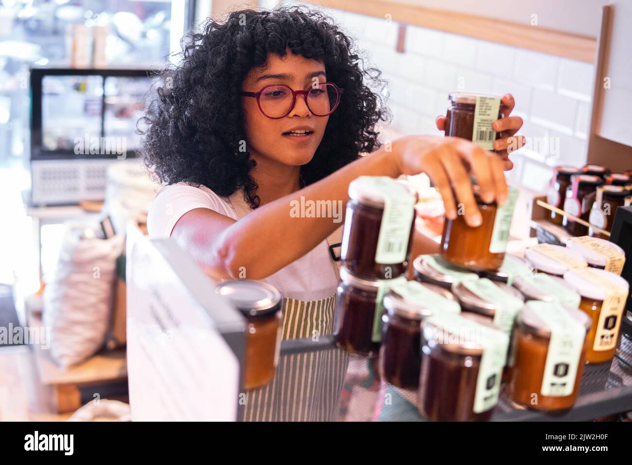 African american vendor arranging hi-res stock photography and images ...