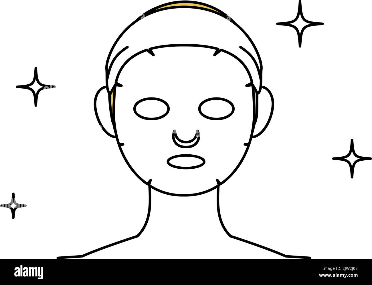 Beauty, Men's skin care, Men who do face packs Stock Vector Image & Art ...