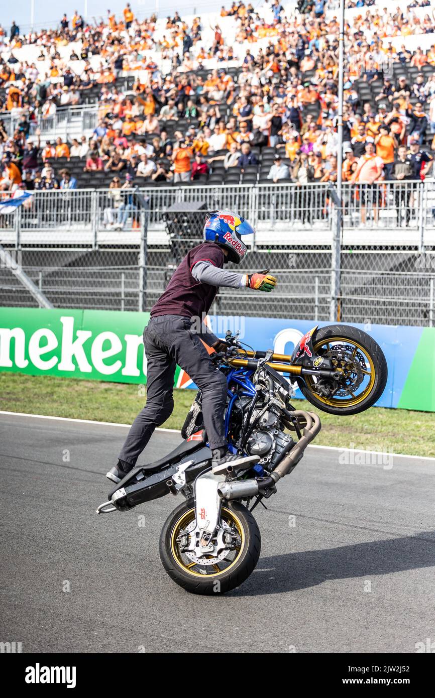 stunt animation during the Formula 1 Heineken Dutch Grand Prix 2022 ...