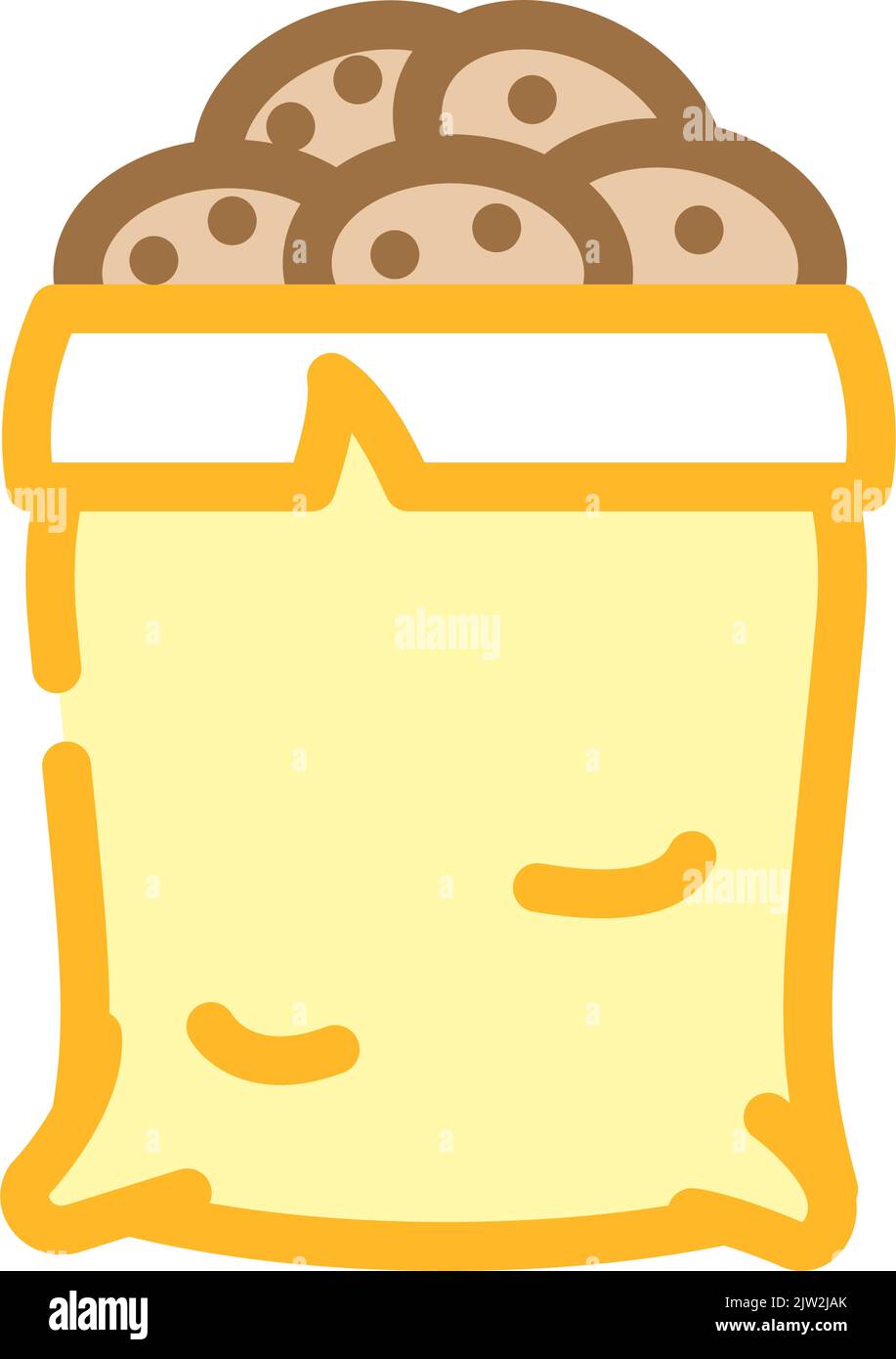 potato sack color icon vector illustration Stock Vector Image & Art - Alamy