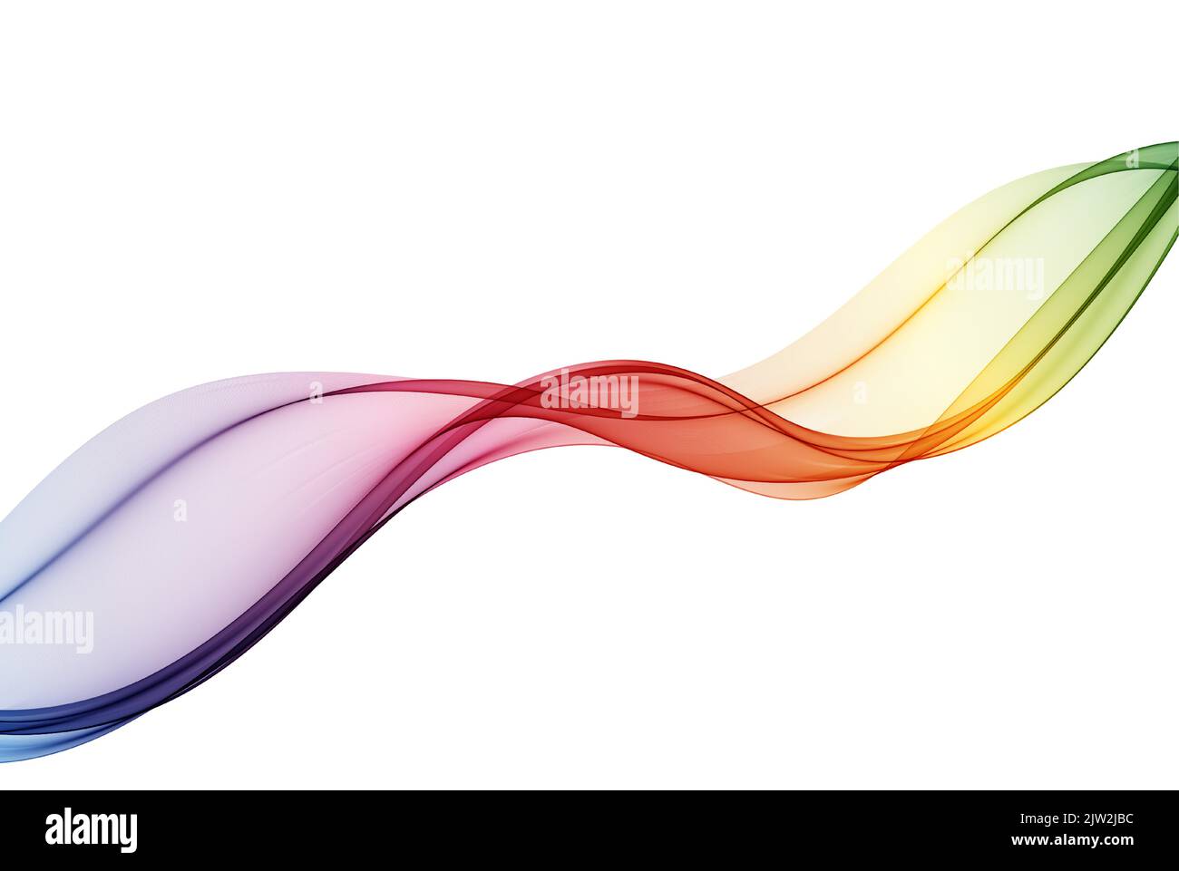 Rainbow wavy lines, transparent color wave flow. For brochure, website ...