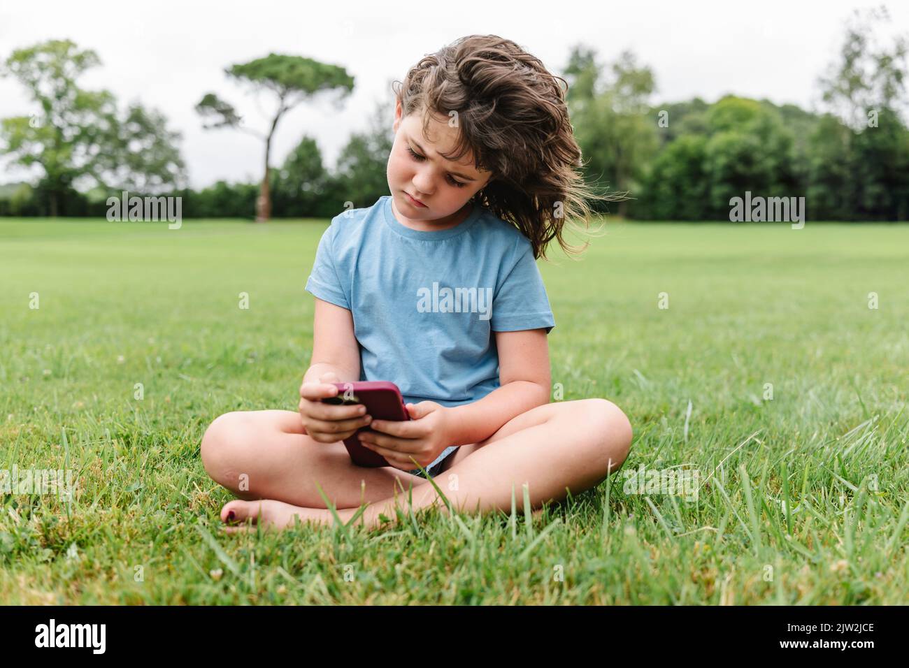 Sad blue girl digital hi-res stock photography and images - Alamy