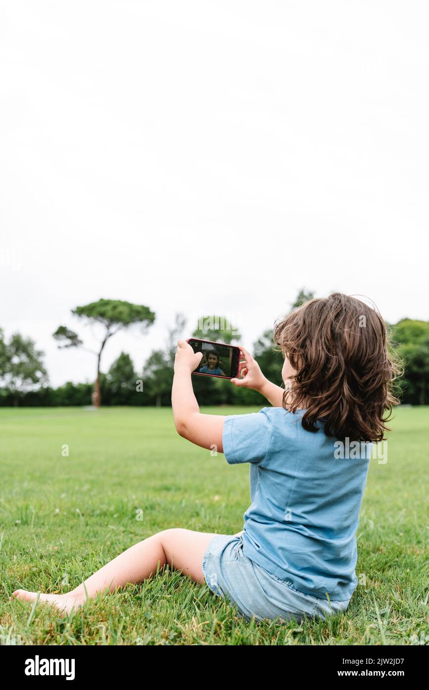 Girl in shorts barefoot hi-res stock photography and images - Alamy