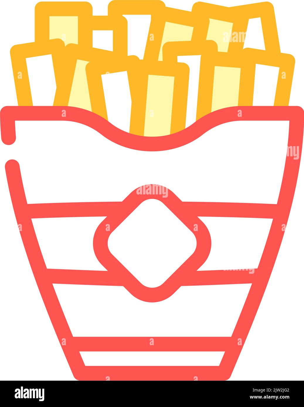 french fries color icon vector illustration Stock Vector Image & Art ...