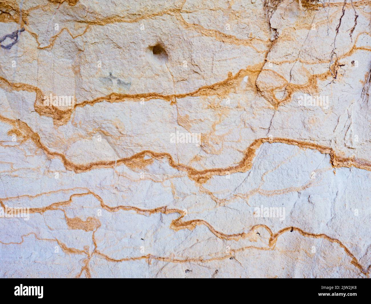 Smooth surface of layered sandstone sediment rock. Colorful sandstone ...