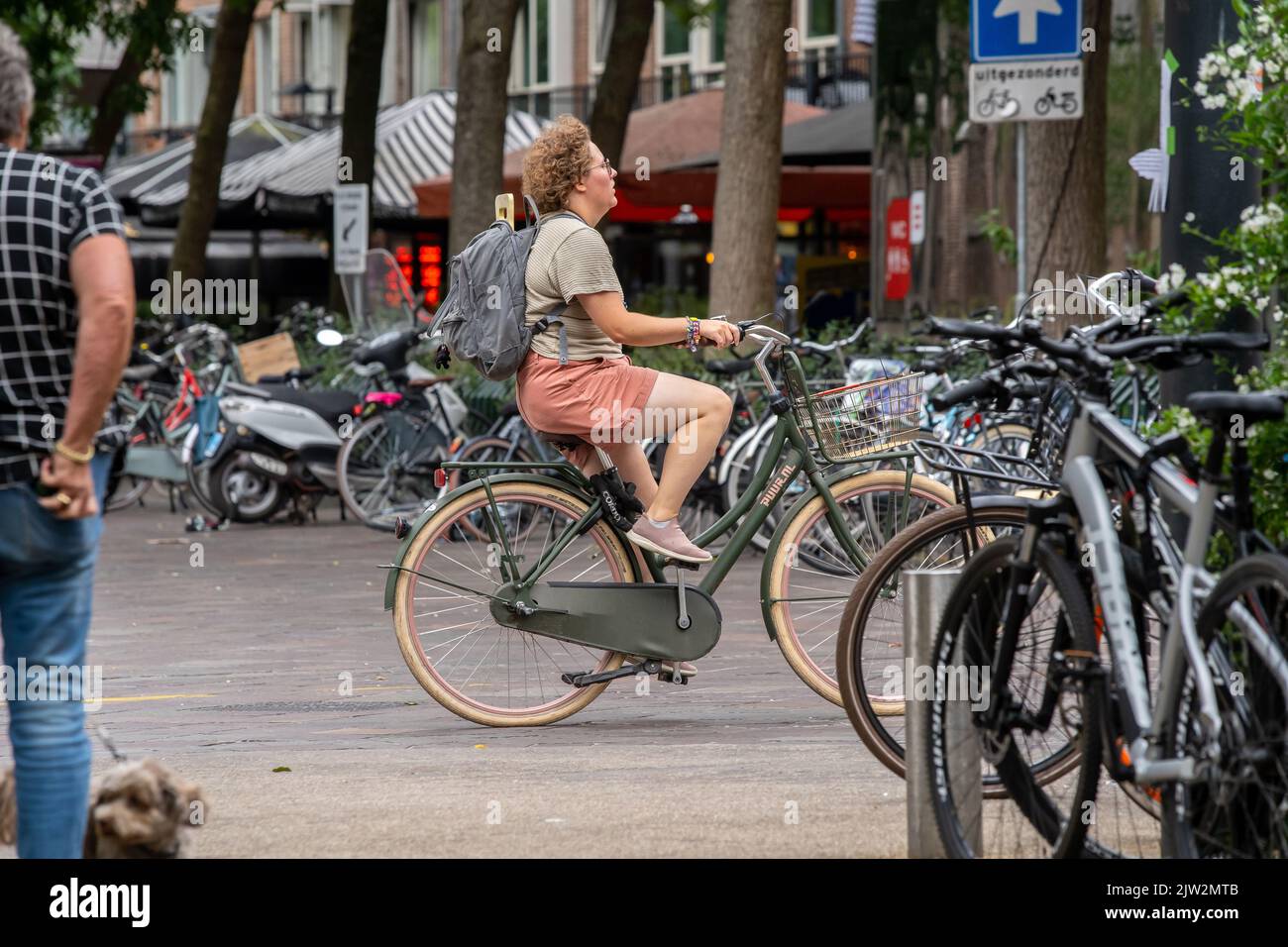 Dutch lady on bicycle hi-res stock photography and images - Alamy