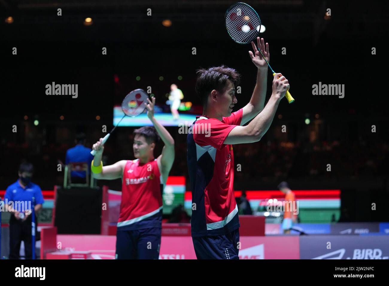 Osaka, Japan. 3rd Sep, 2022. Liang Weikeng/Wang Chang (R) of China ...