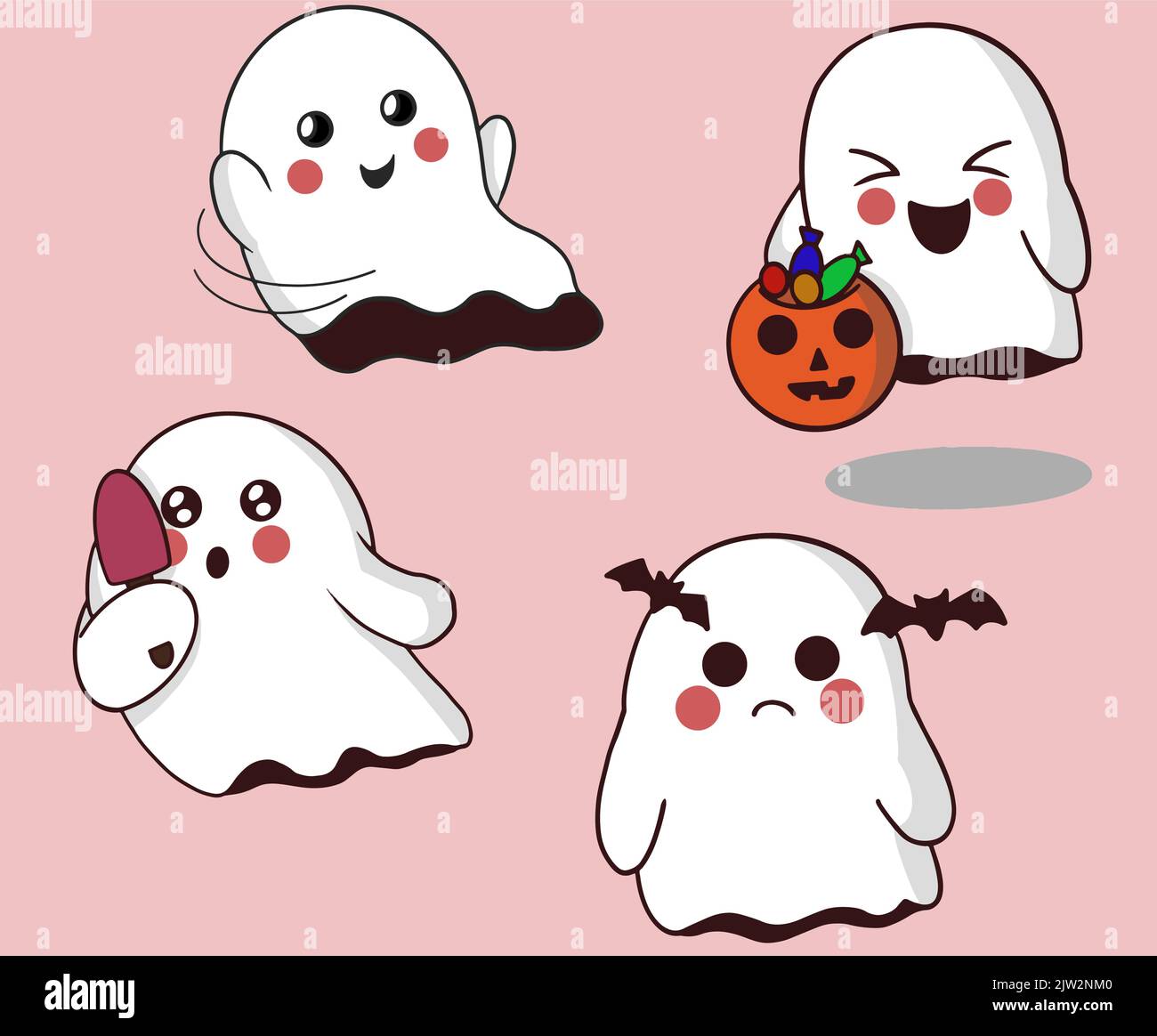 Collection cute cartoon bat Stock Vector Images - Alamy