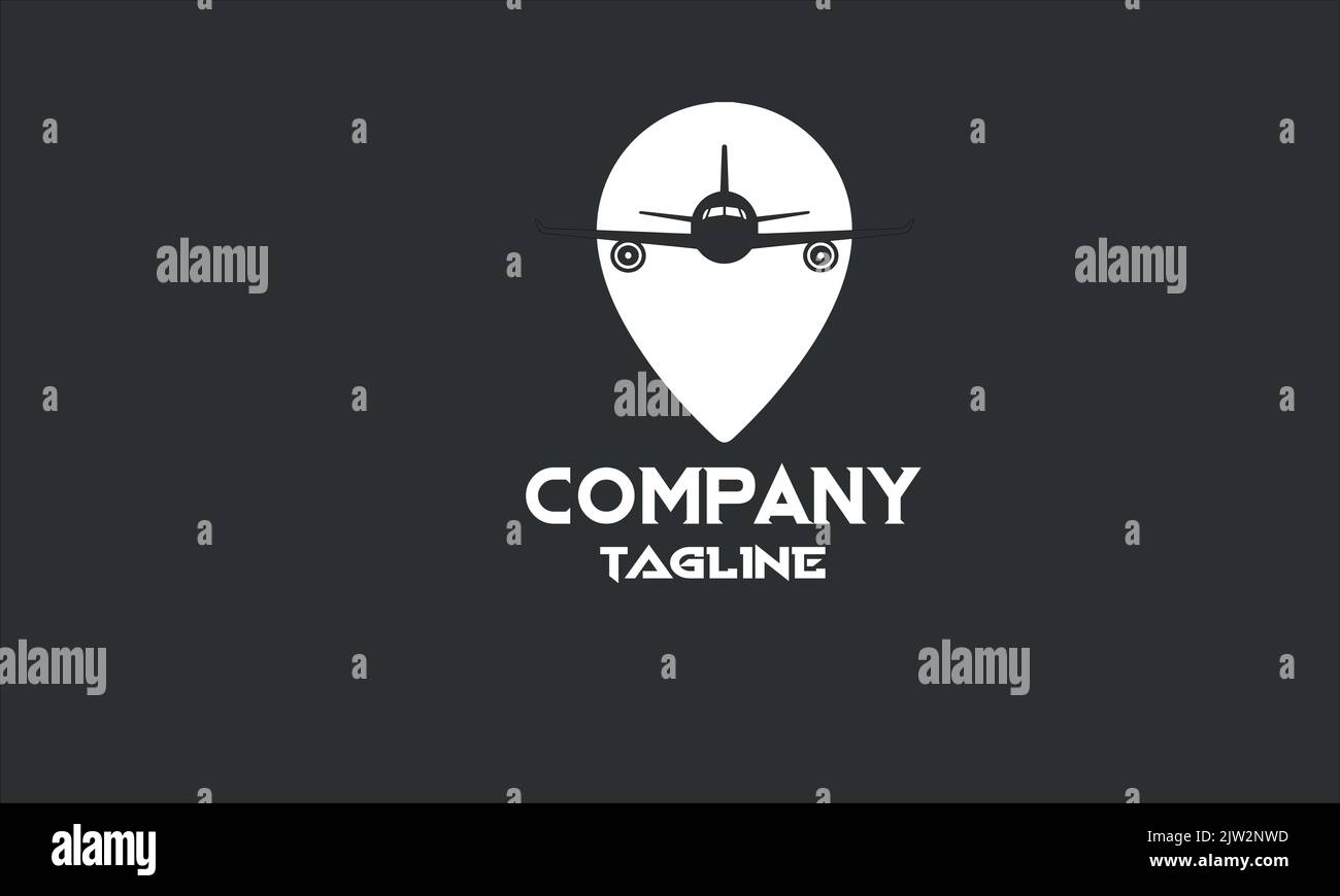 minimal airplane logo template Stock Vector Image & Art - Alamy