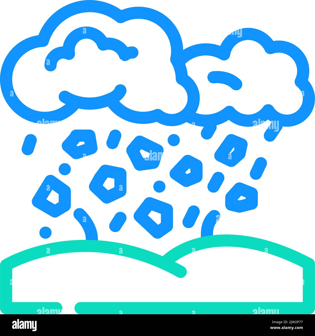 hail weather color icon vector illustration Stock Vector Image & Art ...