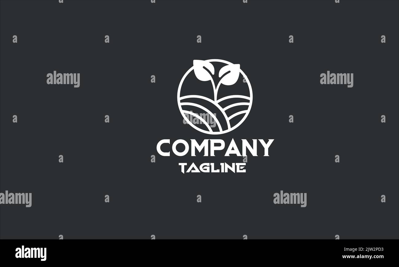 minimal agriculture farm logo template Stock Vector Image & Art - Alamy