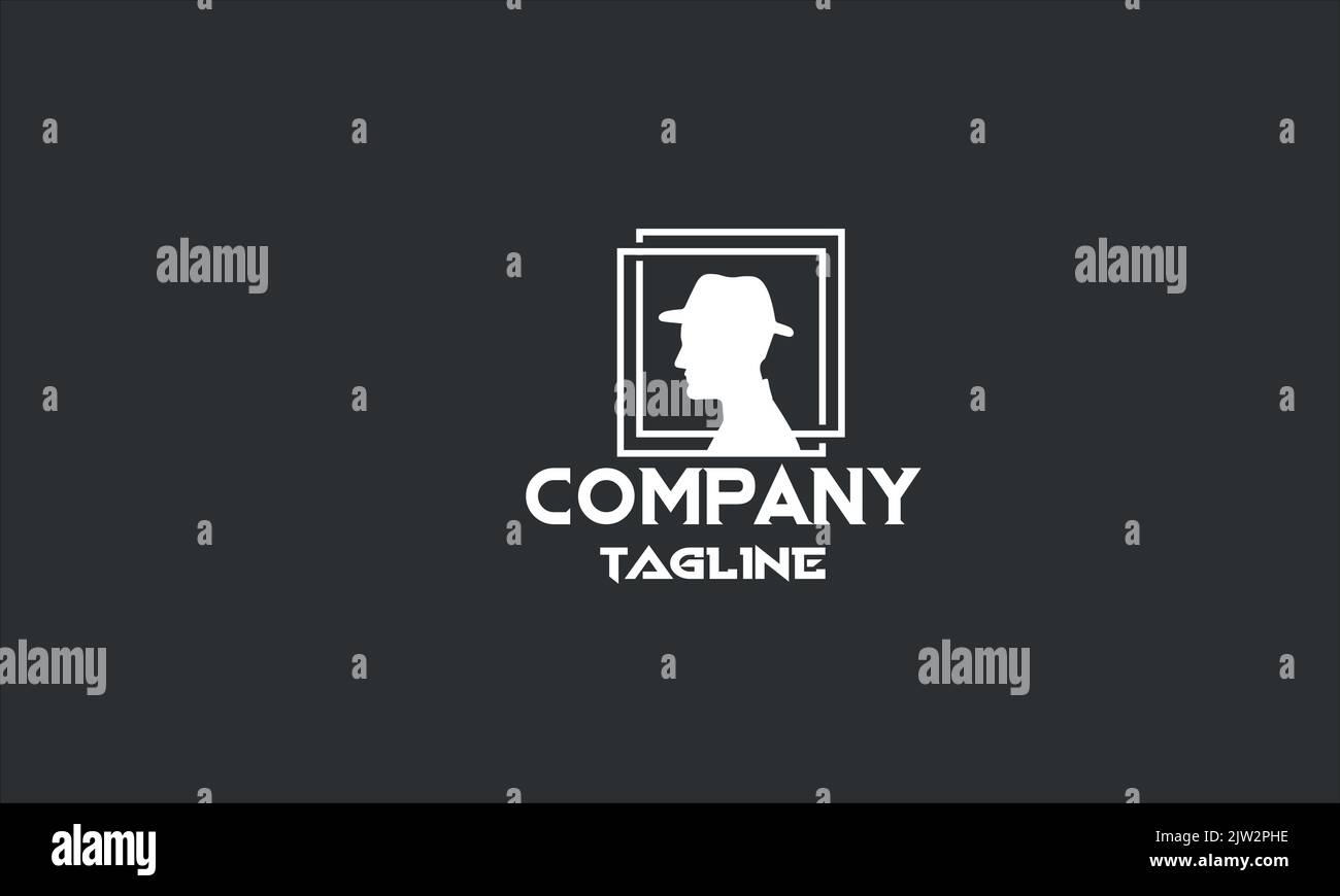 minimal male clothing designer logo template Stock Vector Image & Art ...