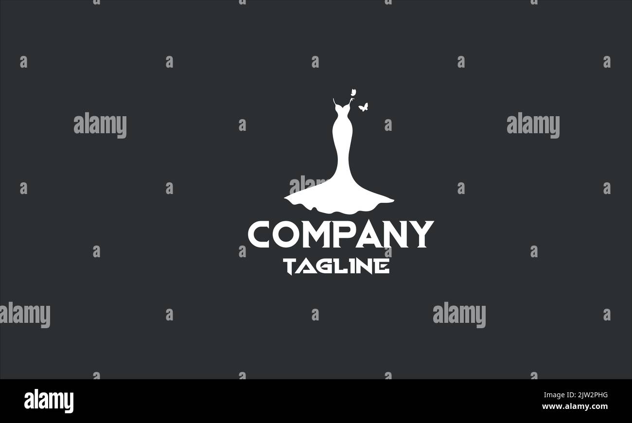 minimal female clothing designer logo template Stock Vector Image & Art ...