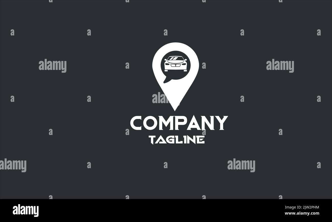 minimal car GPS logo template Stock Vector Image & Art - Alamy