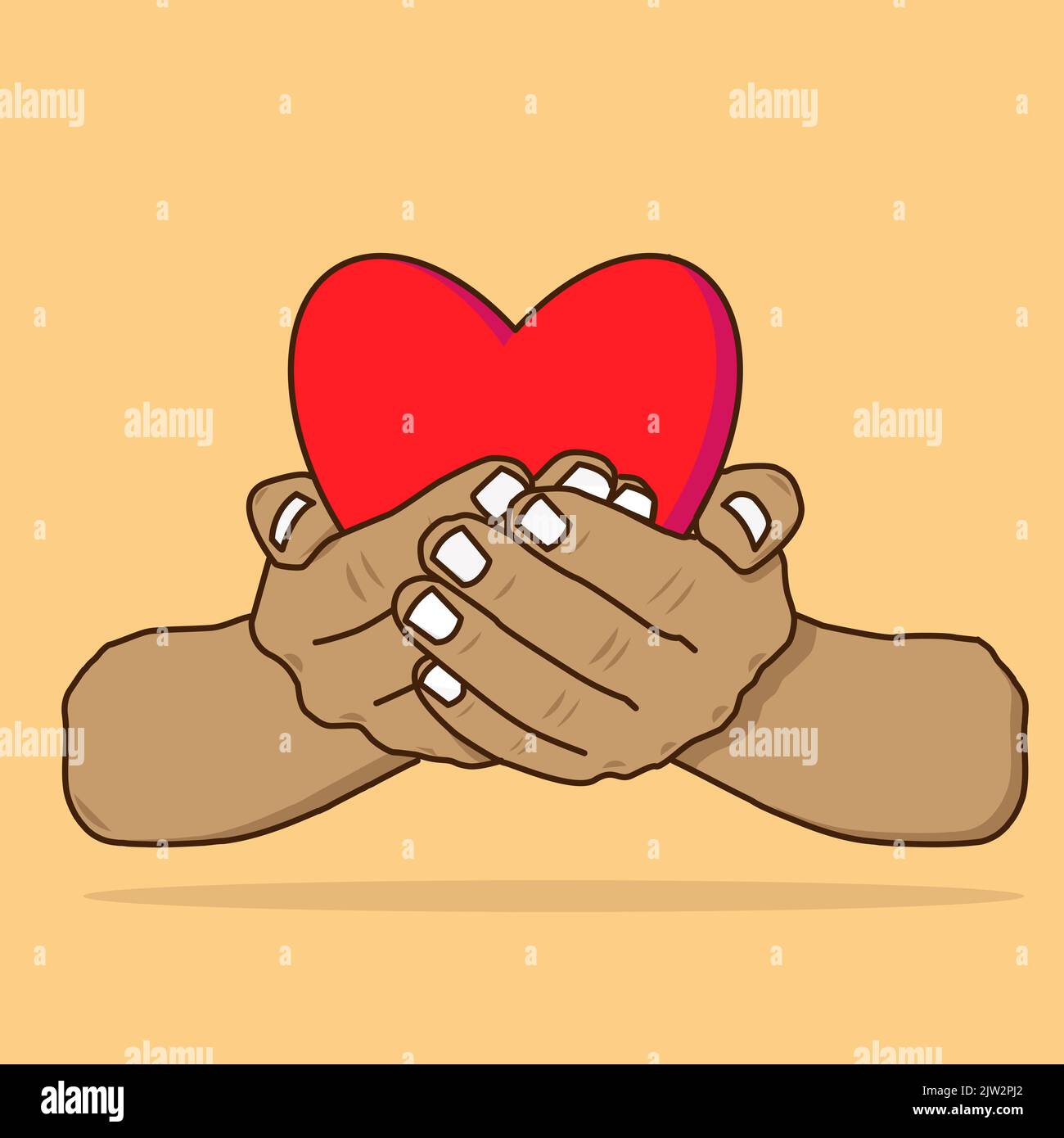 9/29 world heart day,Hands holding red heart love care family protect ...