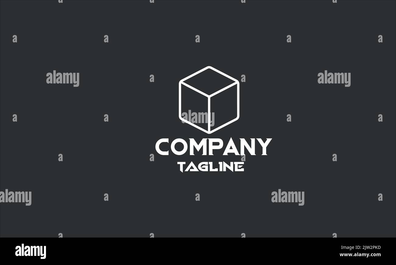 minimal digital cube logo template Stock Vector Image & Art - Alamy