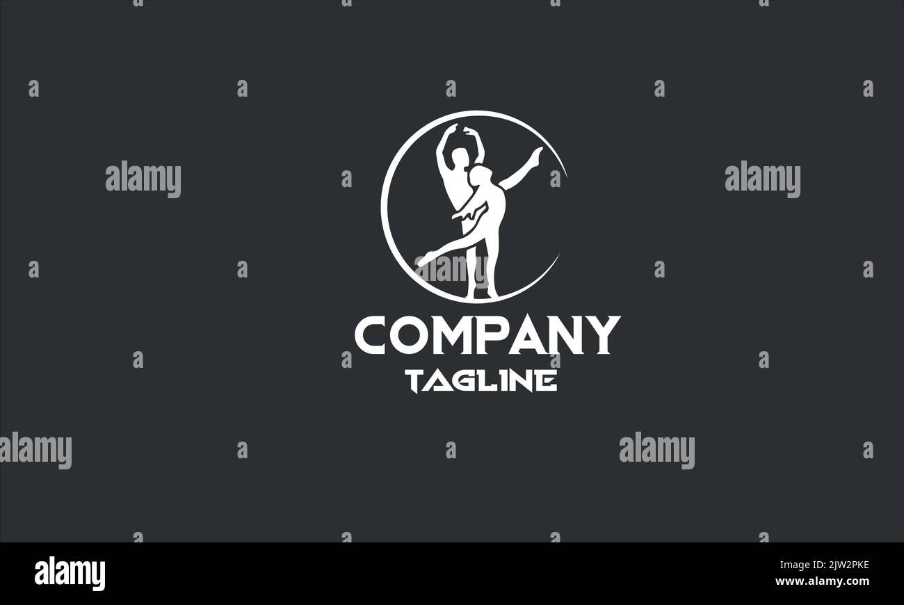 minimal dancing couple logo template Stock Vector Image & Art - Alamy