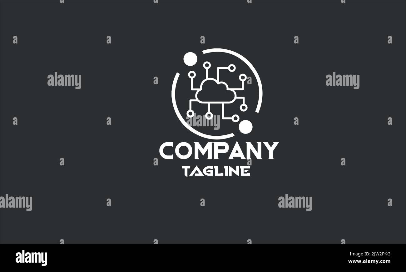 minimal data center logo template Stock Vector Image & Art - Alamy