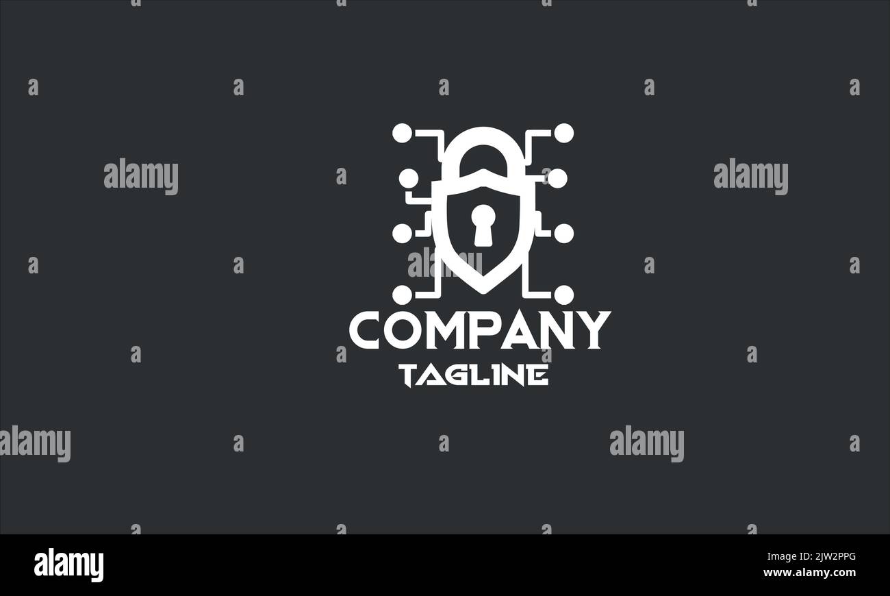 minimal digital security logo template Stock Vector Image & Art - Alamy