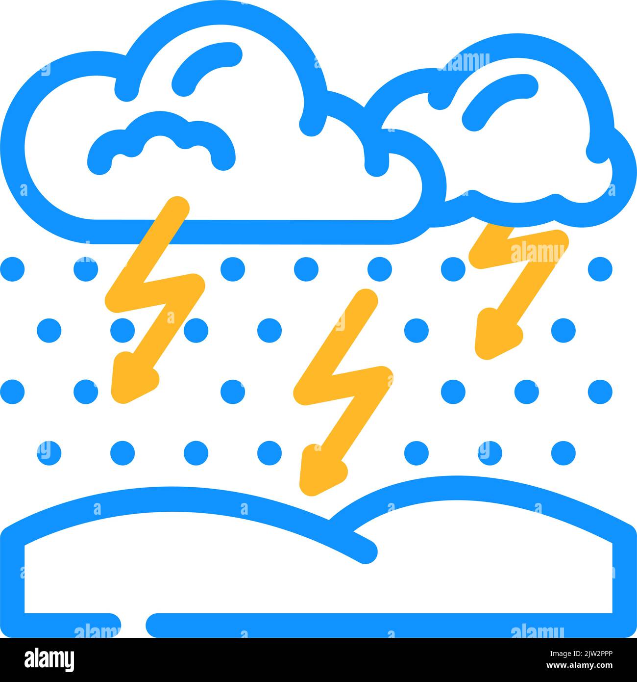 thundersnow weather color icon vector illustration Stock Vector Image ...