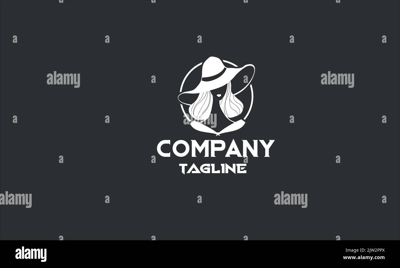 minimal female fashion designer logo template Stock Vector Image & Art ...