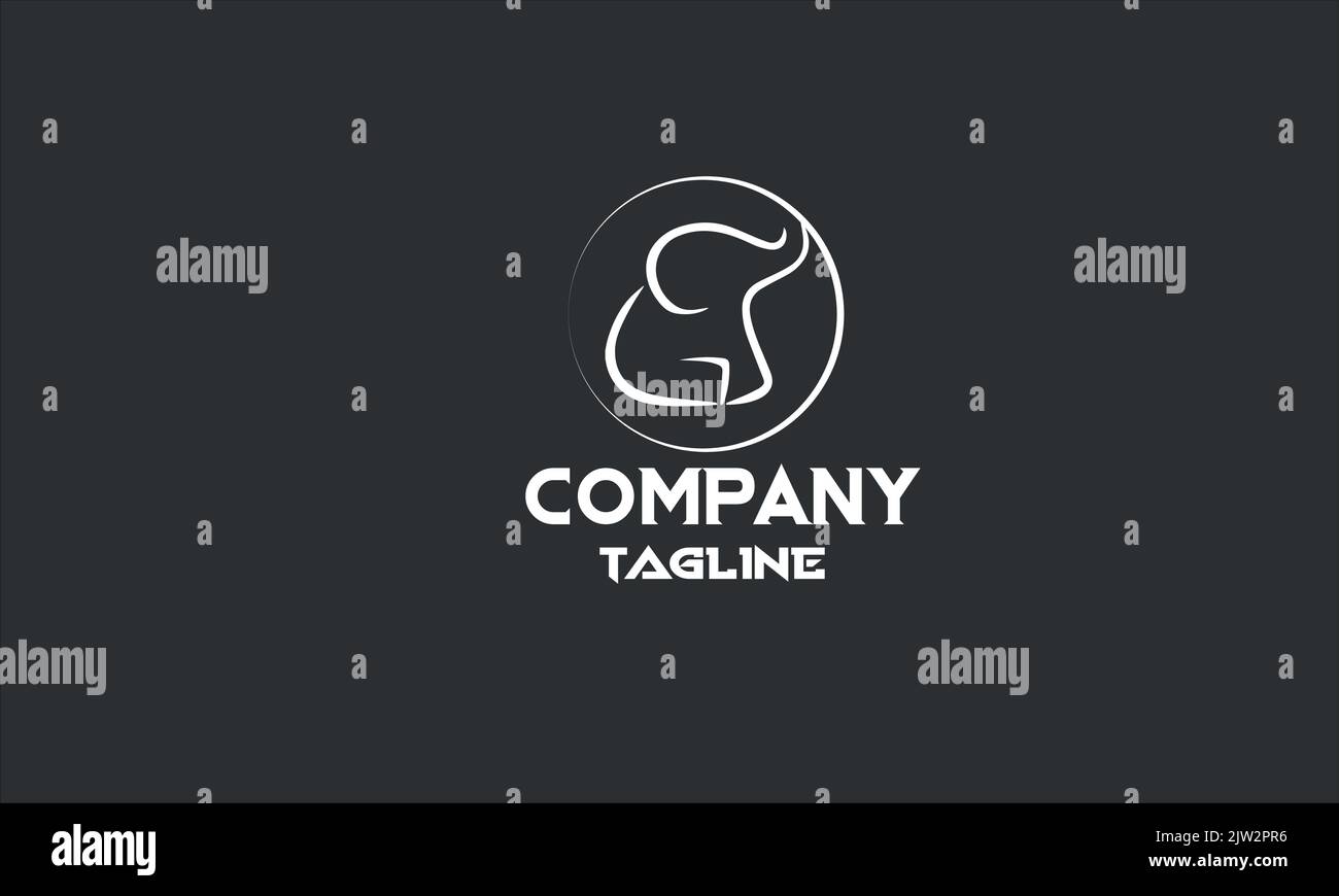 minimal elephant logo template Stock Vector Image & Art - Alamy