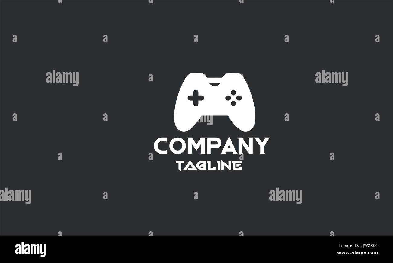 minimal game logo template Stock Vector Image & Art - Alamy