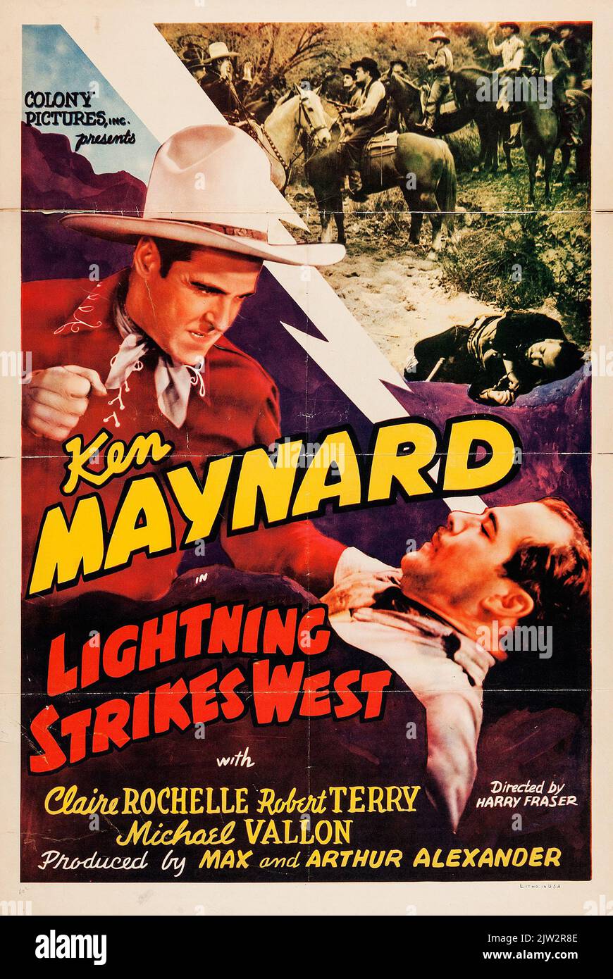Ken Maynard - Lightning Strikes West (Colony Pictures, 1940) Western ...