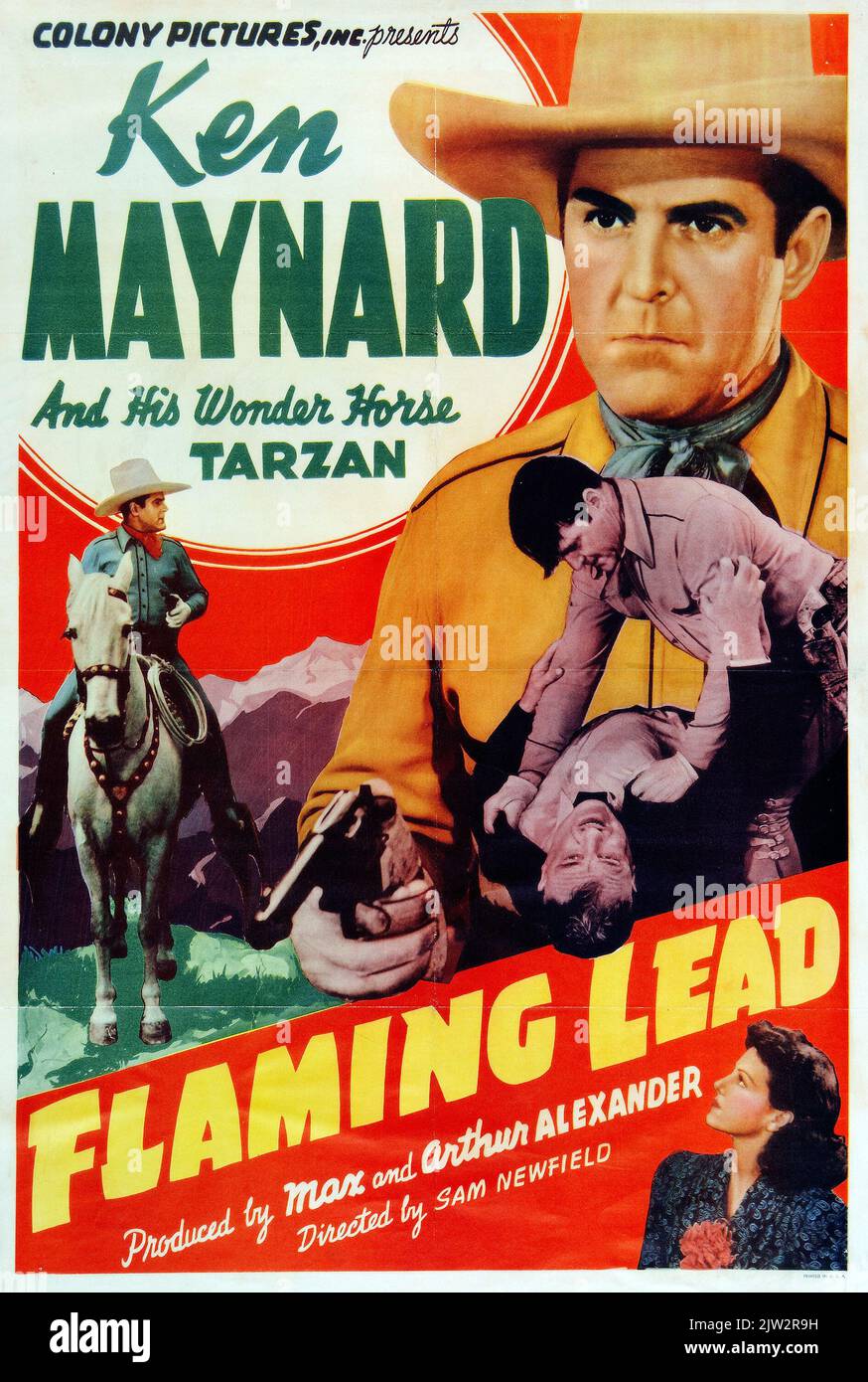 Ken Maynard and Tarzan - Flaming Lead (Colony Pictures, 1939) Vintage ...