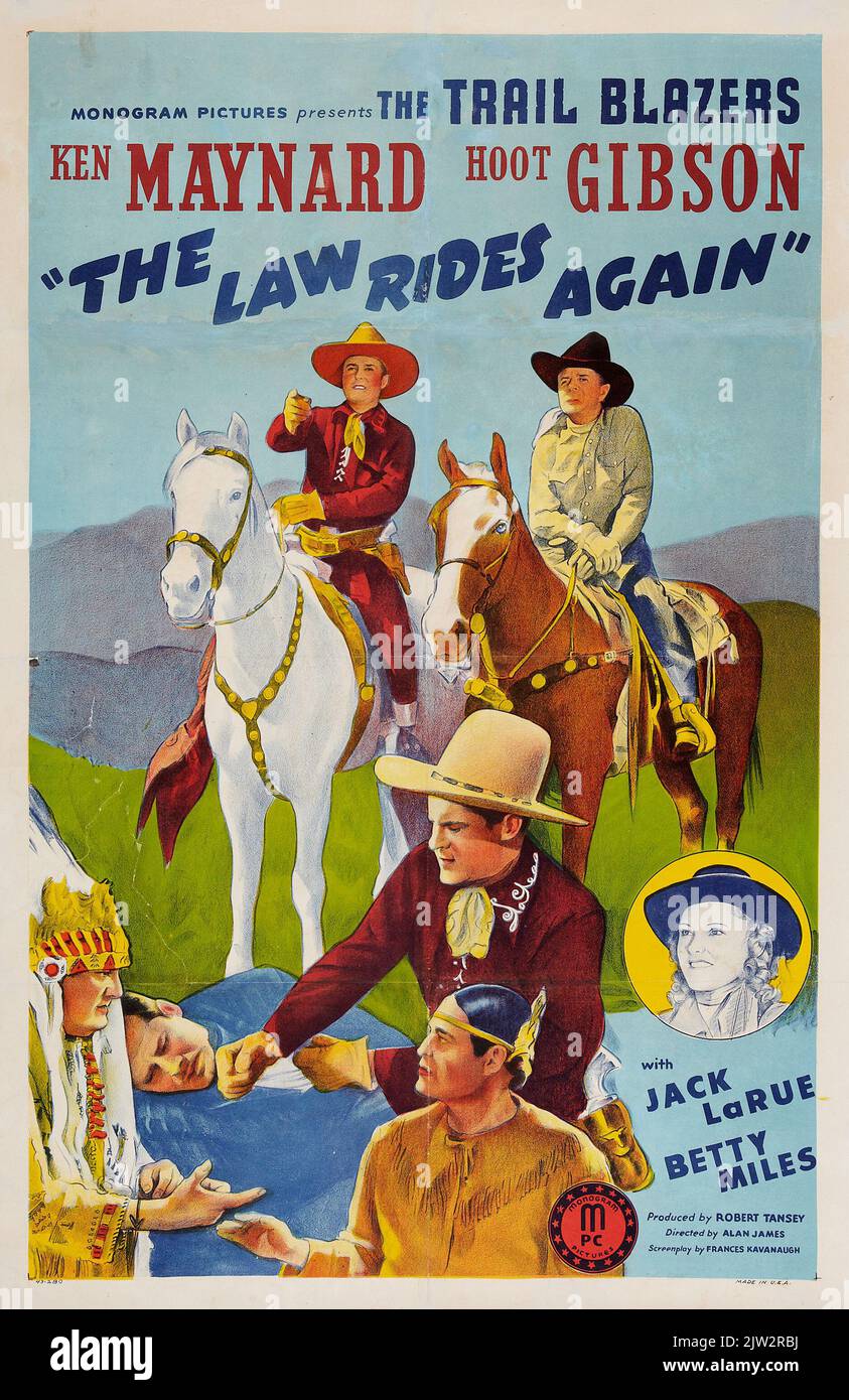 The Trail Blazers - Ken Maynard, Hoot Gibson - The Law Rides Again ...