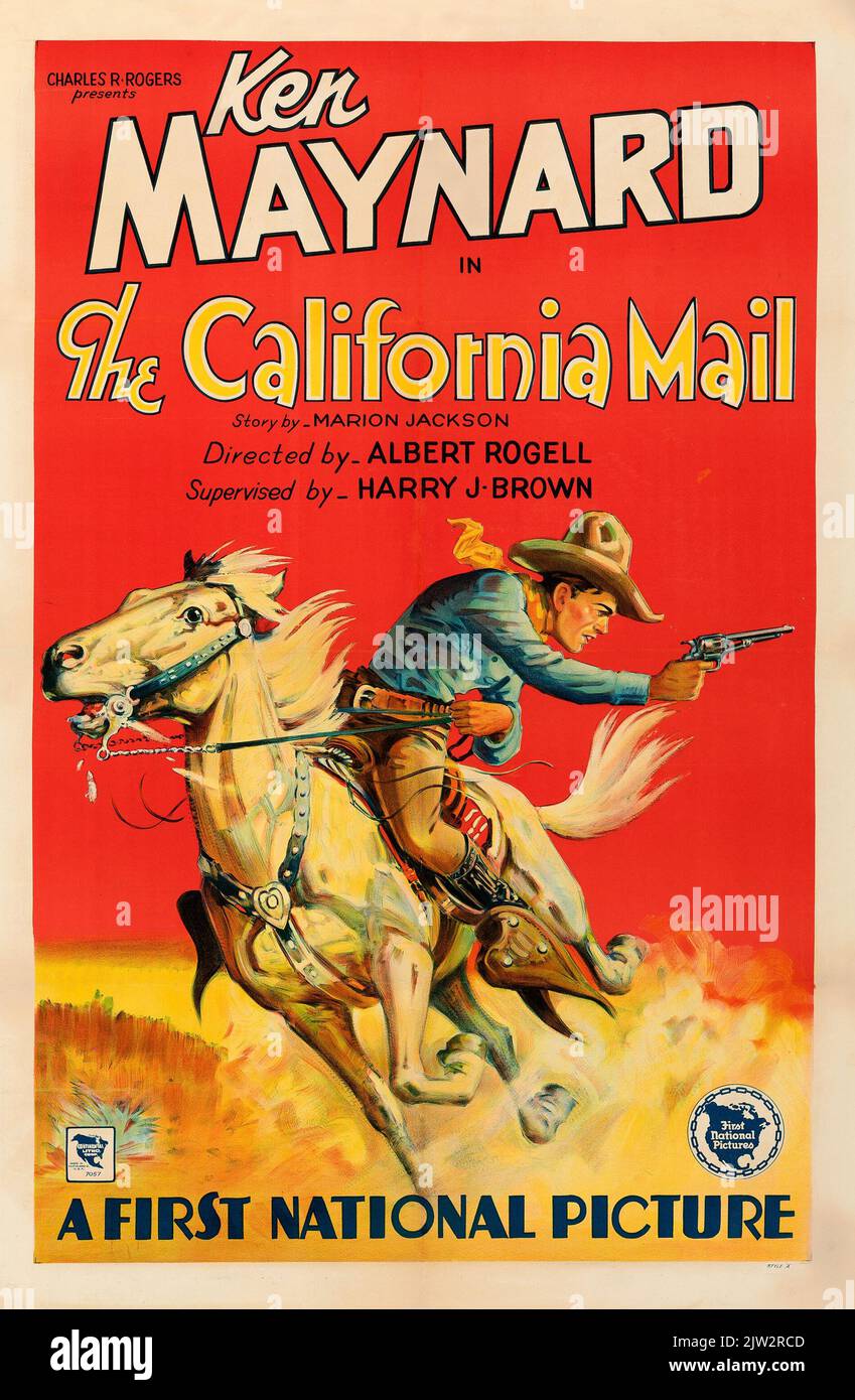 Vintage Western Film poster - Ken Maynard - California Mail (First ...