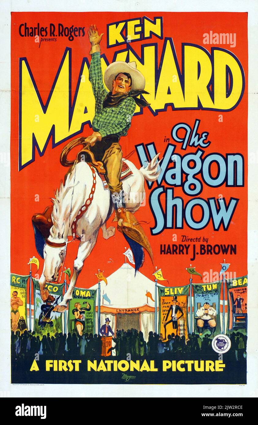 Vintage western film poster - Ken Maynard - The Wagon Show (First ... Vintage western film poster - Ken Maynard - The Wagon Show (First ...