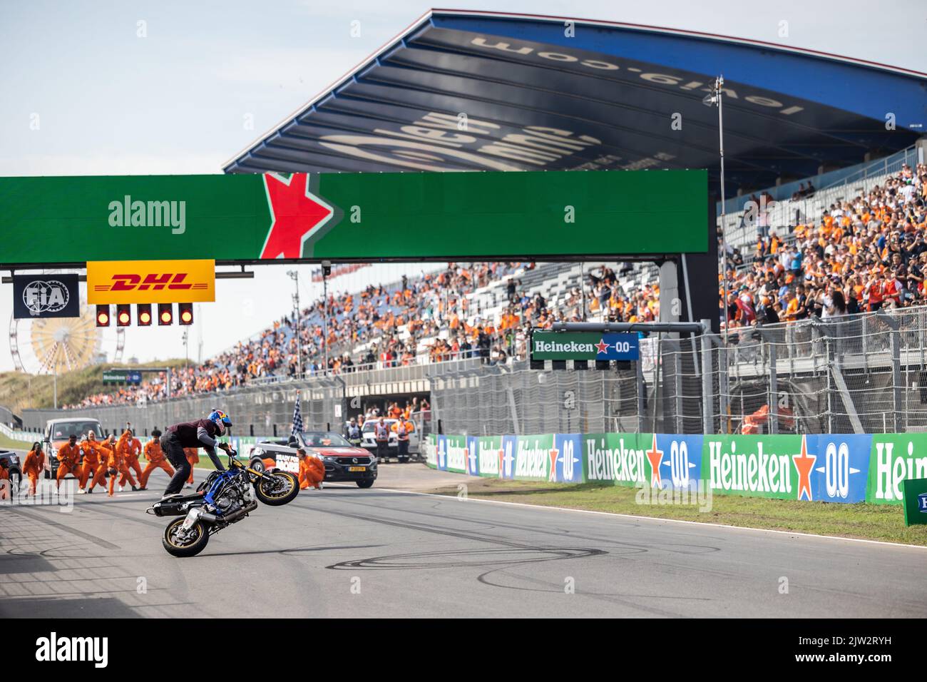 stunt animation during the Formula 1 Heineken Dutch Grand Prix 2022 ...