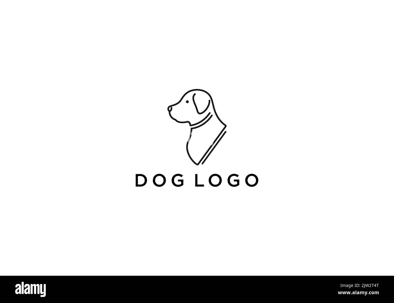 A simple logo with a dog sketch. Good for specialized animal or dog ...