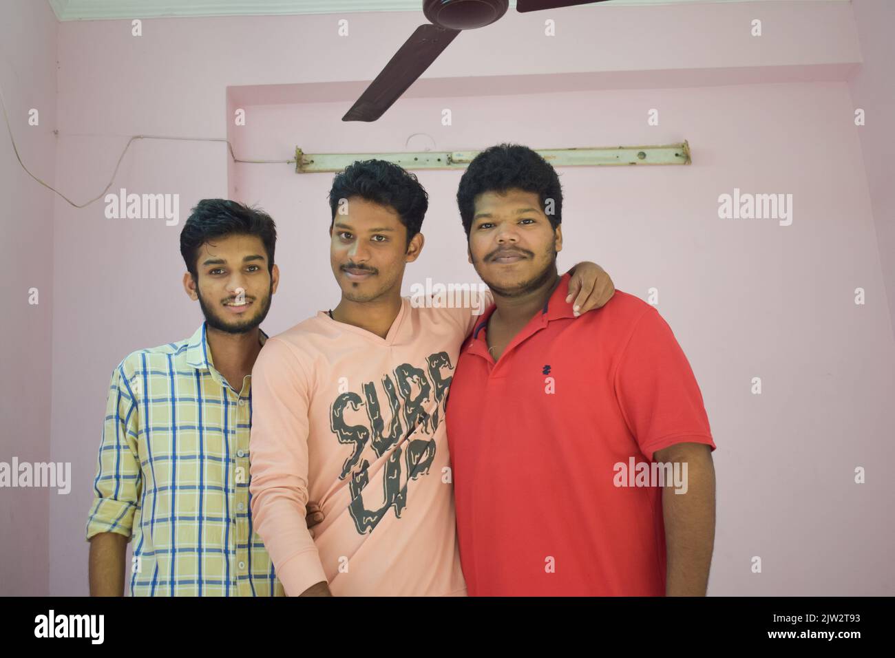 Group of three Indian men who are friends posing for photo Stock Photo ...