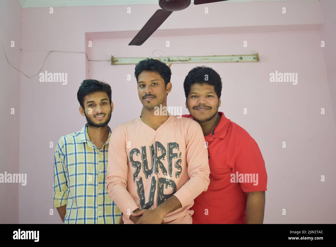 Group of three Indian men who are friends posing for photo Stock Photo ...