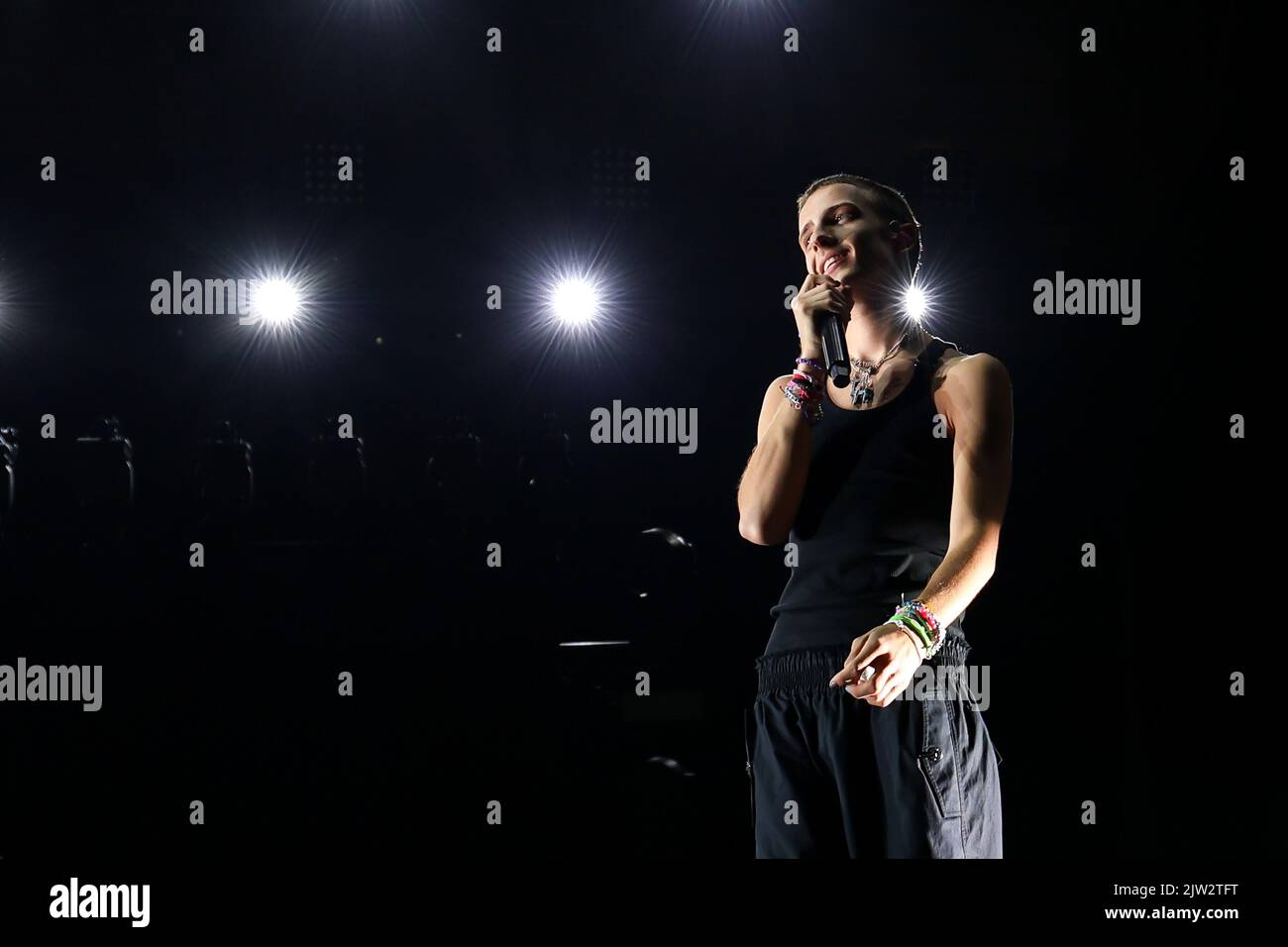 piazza duomo, prato, Italy, September 02, 2022, Sangiovanni in concert ...