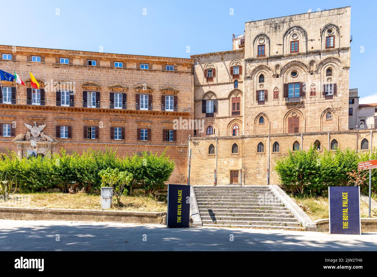 Palermo Italy July 6 2020 Palazzo Dei Normanni Palace Of The Palermo Italy July 6 2020 Palazzo Dei Normanni Palace Of The