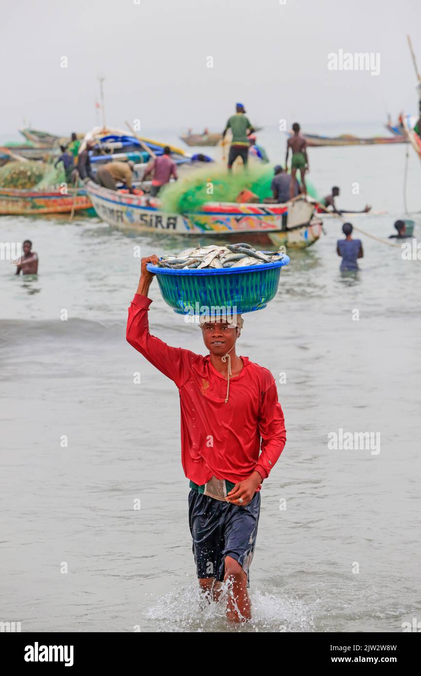 Africa,Gambia Fish Market ,Bakau Stock Photo - Alamy